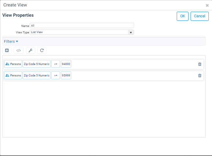 Filtering on Postal Code Ranges – Aptify Support