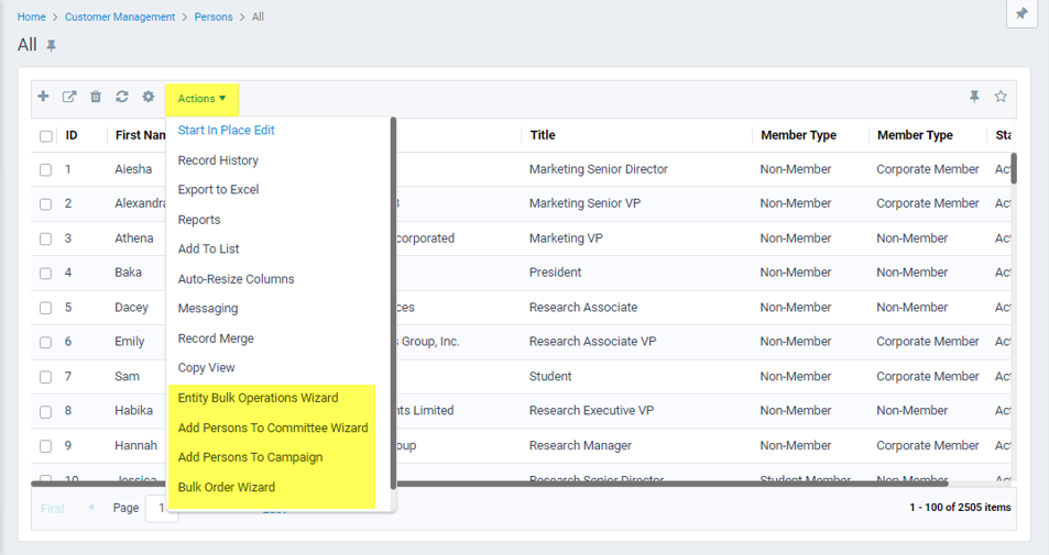 About the Wizards for Persons – Aptify Support