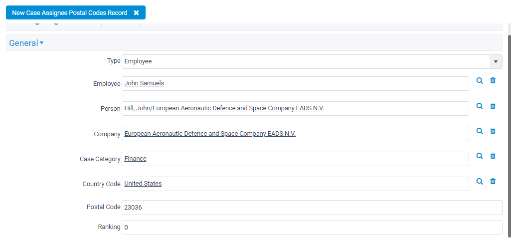 About the Case Assignee Postal Codes Form – Aptify Support