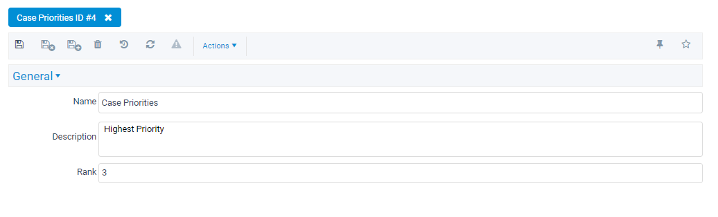 About the Case Priorities Form – Aptify Support