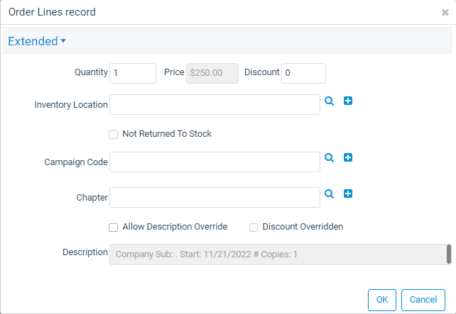 About the Subscription Order Lines Form – Aptify Support