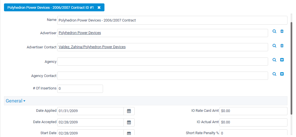 Creating Advertising Contracts – Aptify Support