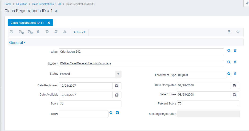 About the Class Registrations Form for Aptify LMS – Aptify Support