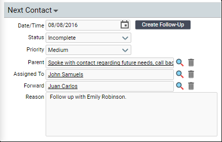 About the Contact Log Form – Aptify Support