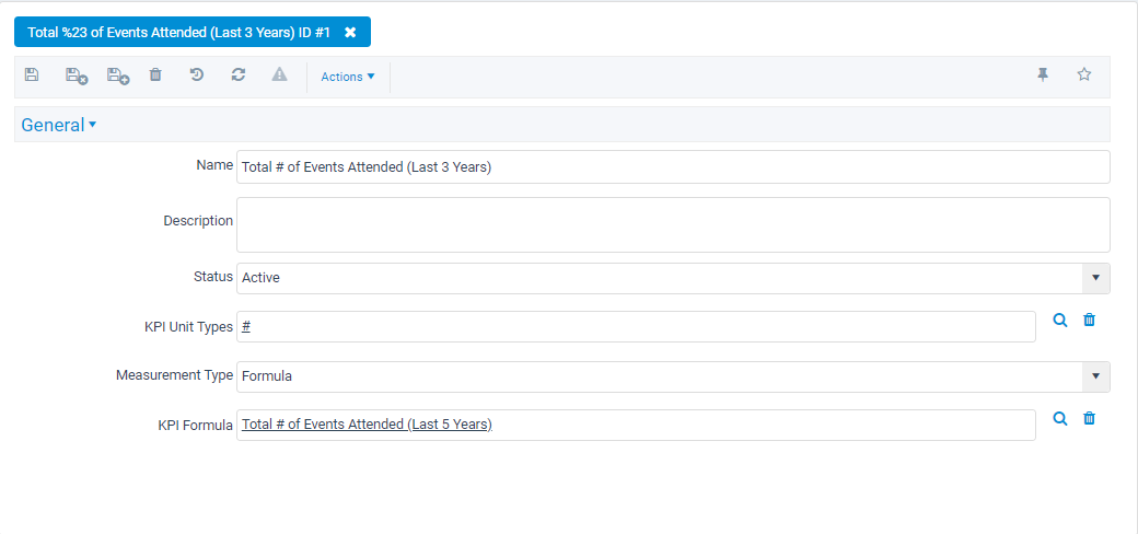 About the Key Performance Indicators Form – Aptify Support