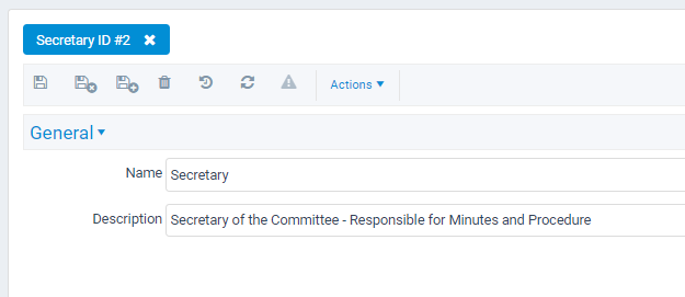 About the Committee Roles Form – Aptify Support