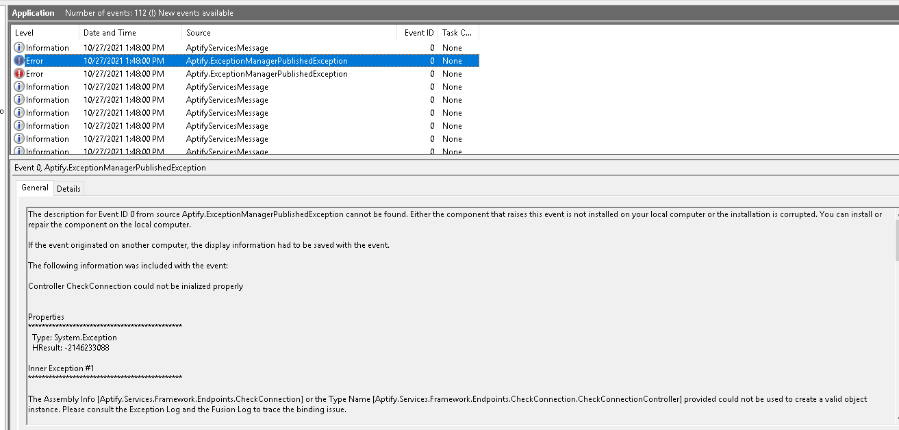 Troubleshooting Endpoints – Aptify Support