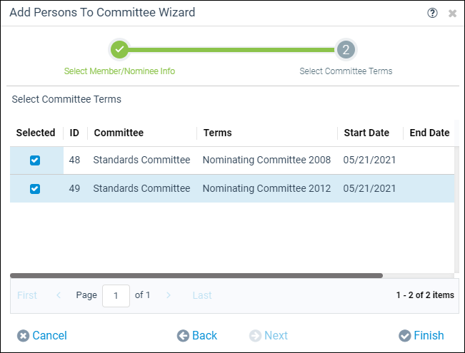 Adding People to a Committee Term – Aptify Support
