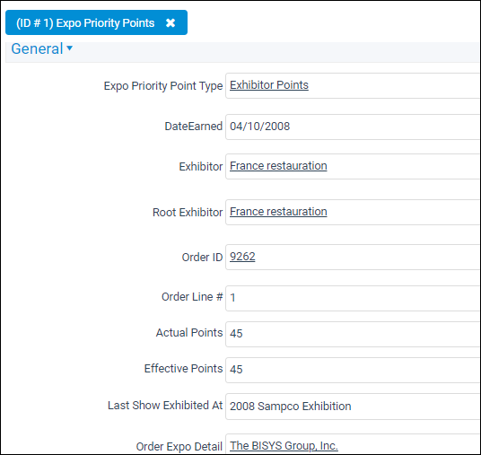 About the Expo Priority Points Form – Aptify Support