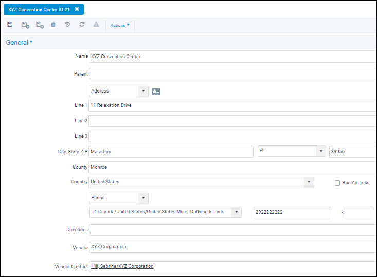 About the Venues Form – Aptify Support
