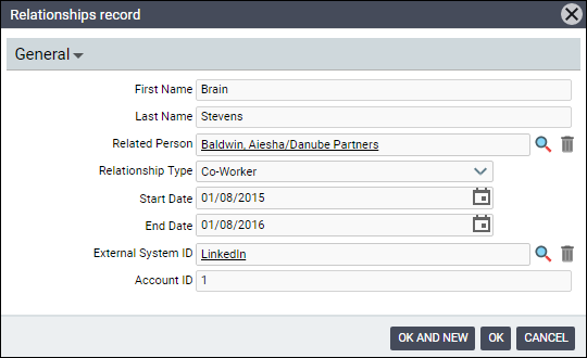 About the Relationships Form – Aptify Support