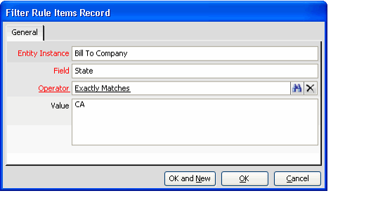 About the Filter Rule Items Form – Aptify Support