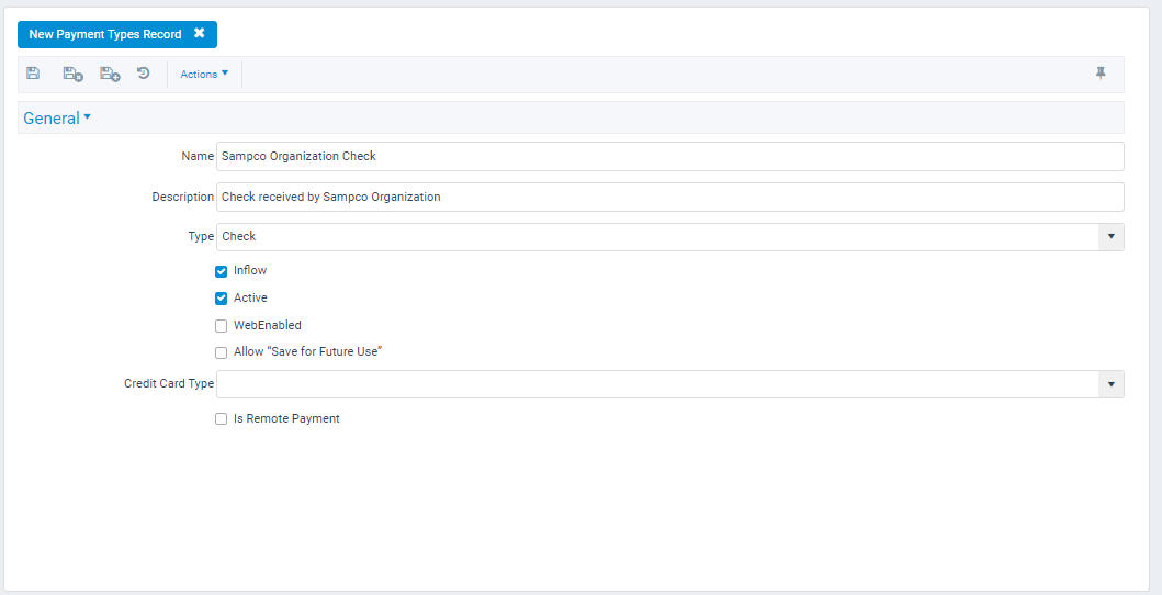 Creating Payment Types – Aptify Support