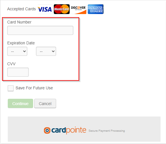 Setting up CardPointe with Aptify – Aptify Support