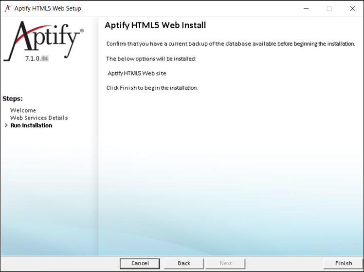 Installing Aptify Web for Aptify 7.1 – Aptify Support