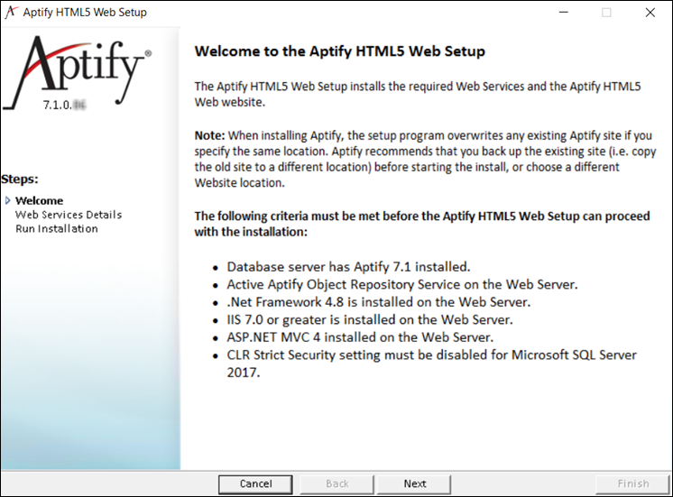 Installing Aptify Web For Aptify 71 Aptify Support 