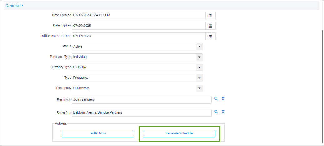 Entering Standing Orders – Aptify Support
