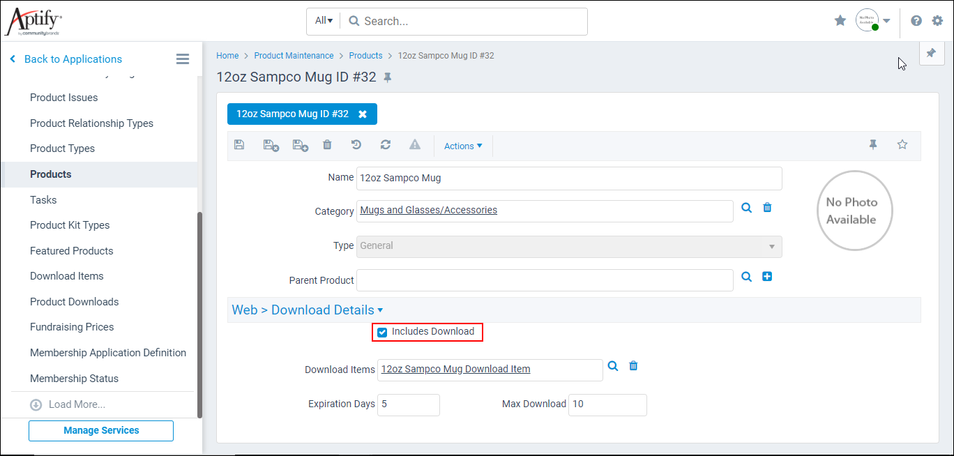 Downloadable Products – Aptify Support