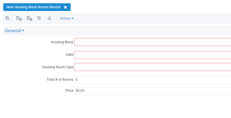 Creating Housing Block Rooms – Aptify Support