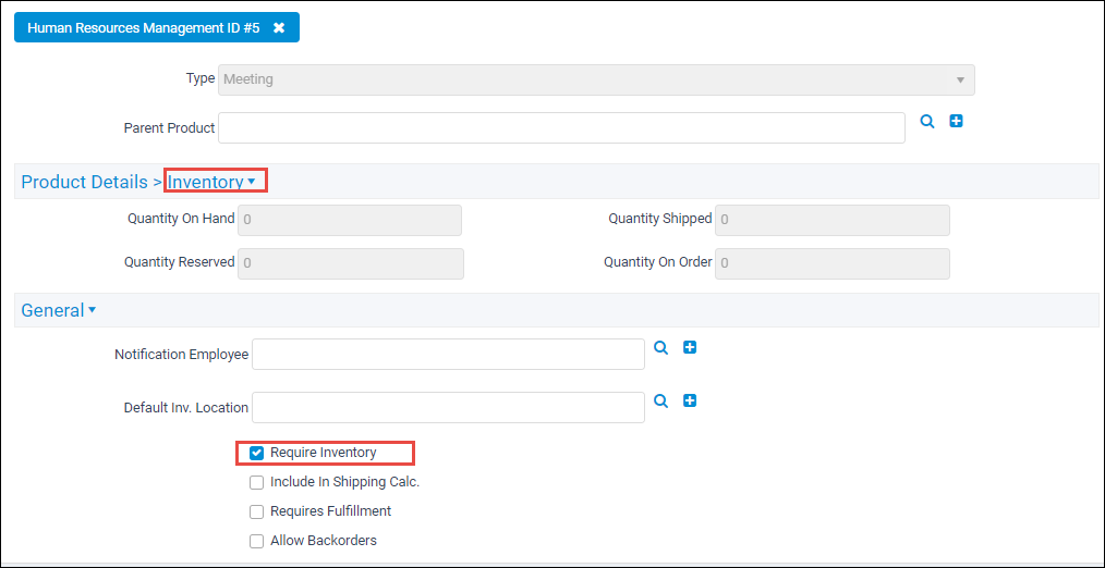 Tracking Inventory for a Meeting Product – Aptify Support