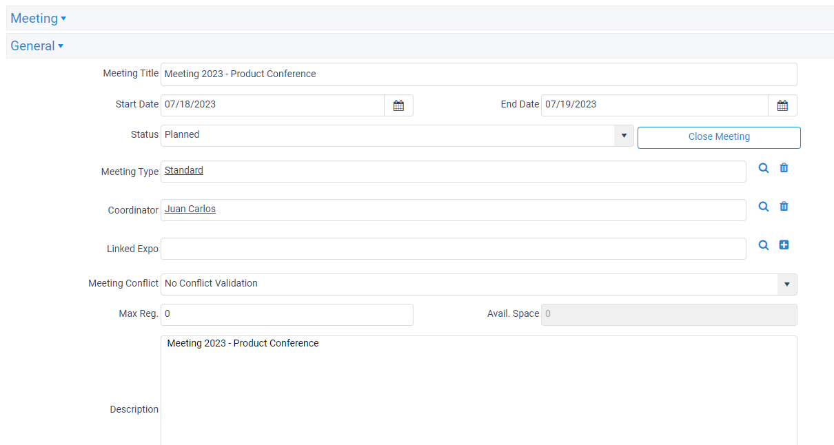 Tracking Inventory for a Meeting Product – Aptify Support