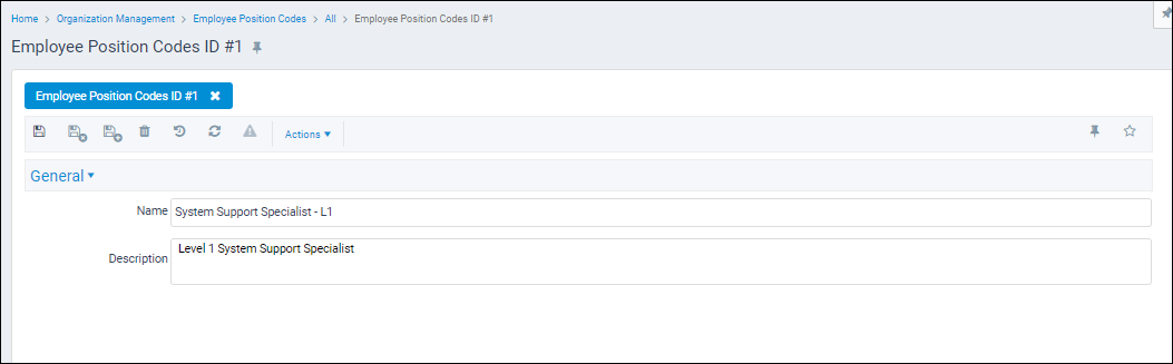 About the Employee Position Codes Form – Aptify Support