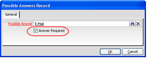 About the Answer Required Options – Aptify Support