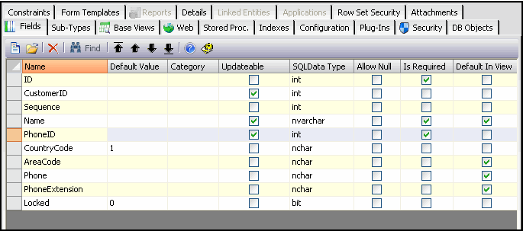 Creating the CustomerPhone Sub-Type Entity Sample Application Example – Aptify Support