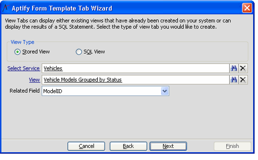 Adding Tabs to the Vehicle Models Form Template Example – Aptify Support