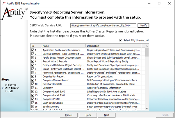 Installing Aptify SSRS Reports Setup – Aptify Support