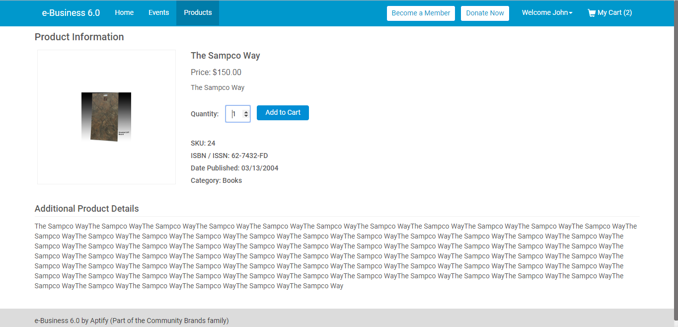 Understanding Product Details – Aptify Support