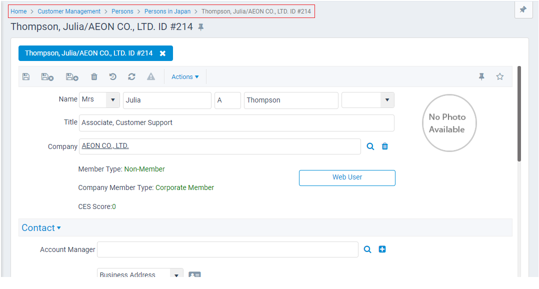 Using Navigation Path Breadcrumbs In The Web Interface Aptify Support