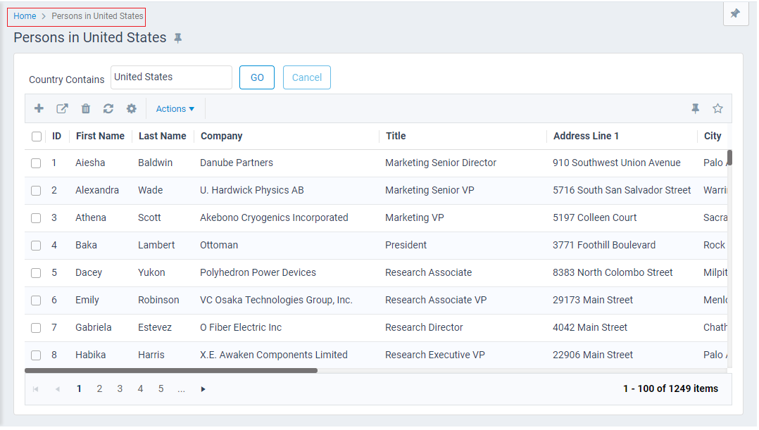 Using Navigation Path (Breadcrumbs) in the Web Interface – Aptify Support