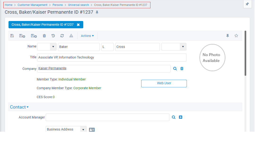 Using Navigation Path (Breadcrumbs) in the Web Interface – Aptify Support