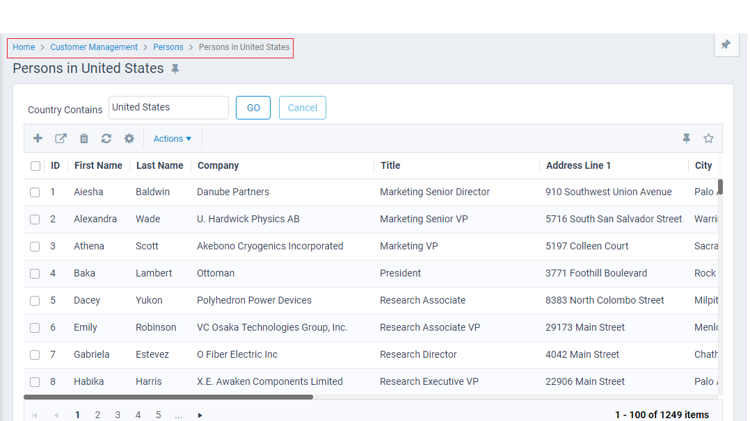 Using Navigation Path (Breadcrumbs) in the Web Interface – Aptify Support