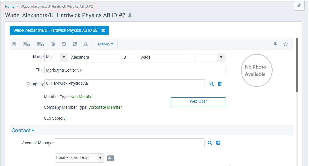 Using Navigation Path (Breadcrumbs) in the Web Interface – Aptify Support