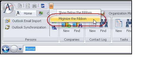 Using the Desktop Client Ribbon – Aptify Support