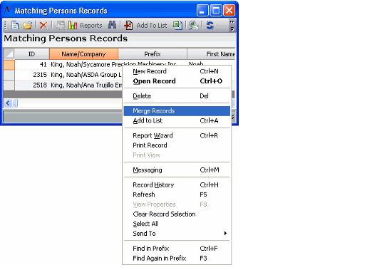 Merging Records – Aptify Support
