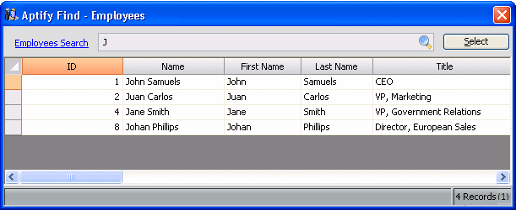 Using the Basic Find Dialog – Aptify Support