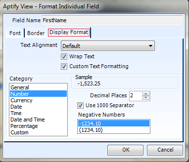 Applying Field Level Formatting in a List View – Aptify Support