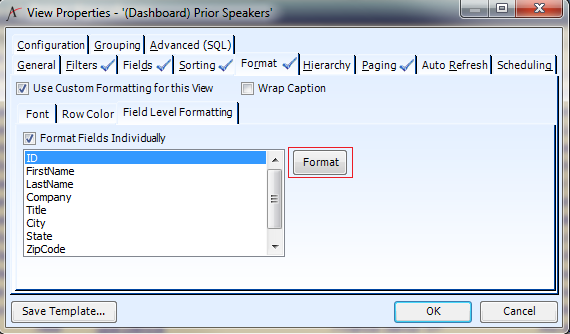 Applying Field Level Formatting in a List View – Aptify Support