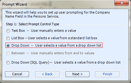 Creating a Drop-Down Prompt View – Aptify Support