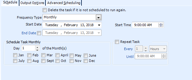 Configuring View Scheduling Options – Aptify Support