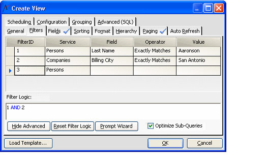 Performing Advanced Filtering Operations – Aptify Support