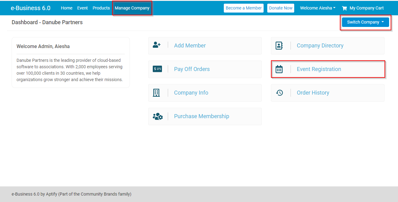 Registering for an Event – Aptify Support