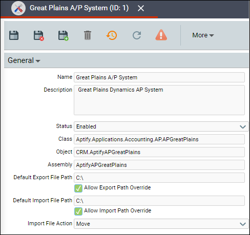 About the AP Systems Form – Aptify Support