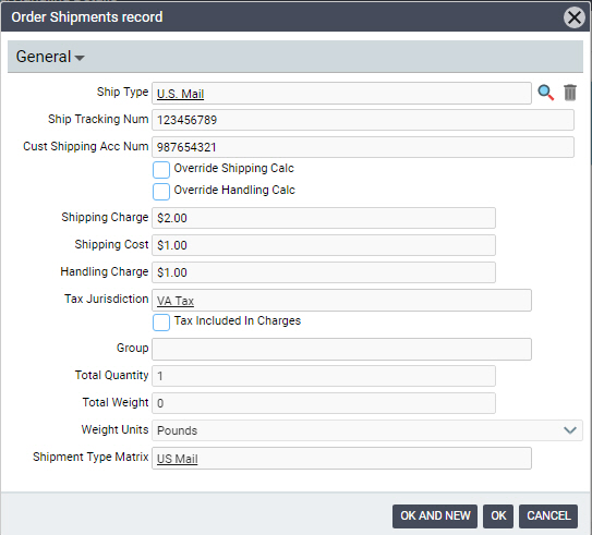About the Order Shipments Form – Aptify Support
