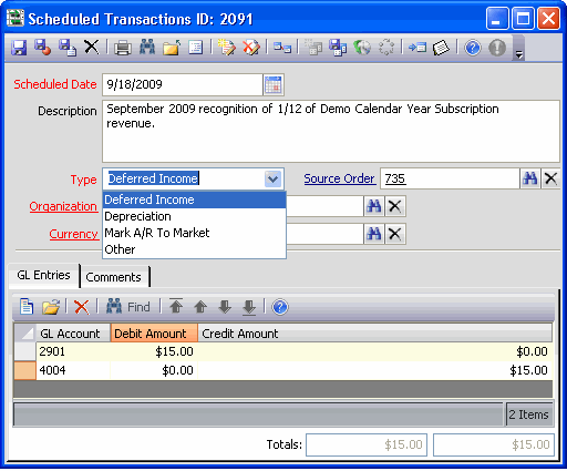 About Scheduled Transaction Records – Aptify Support