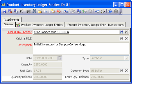 About the Product Inventory Ledger Entries Form – Aptify Support