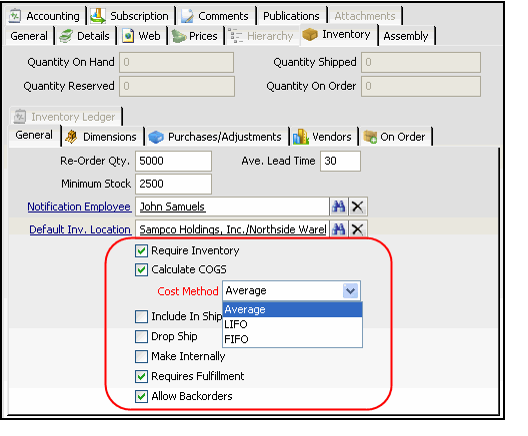 Requiring Inventory for a Product – Aptify Support